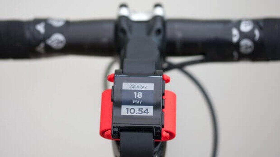 3D Printed Pebble Watch Bike Mount | All3DP