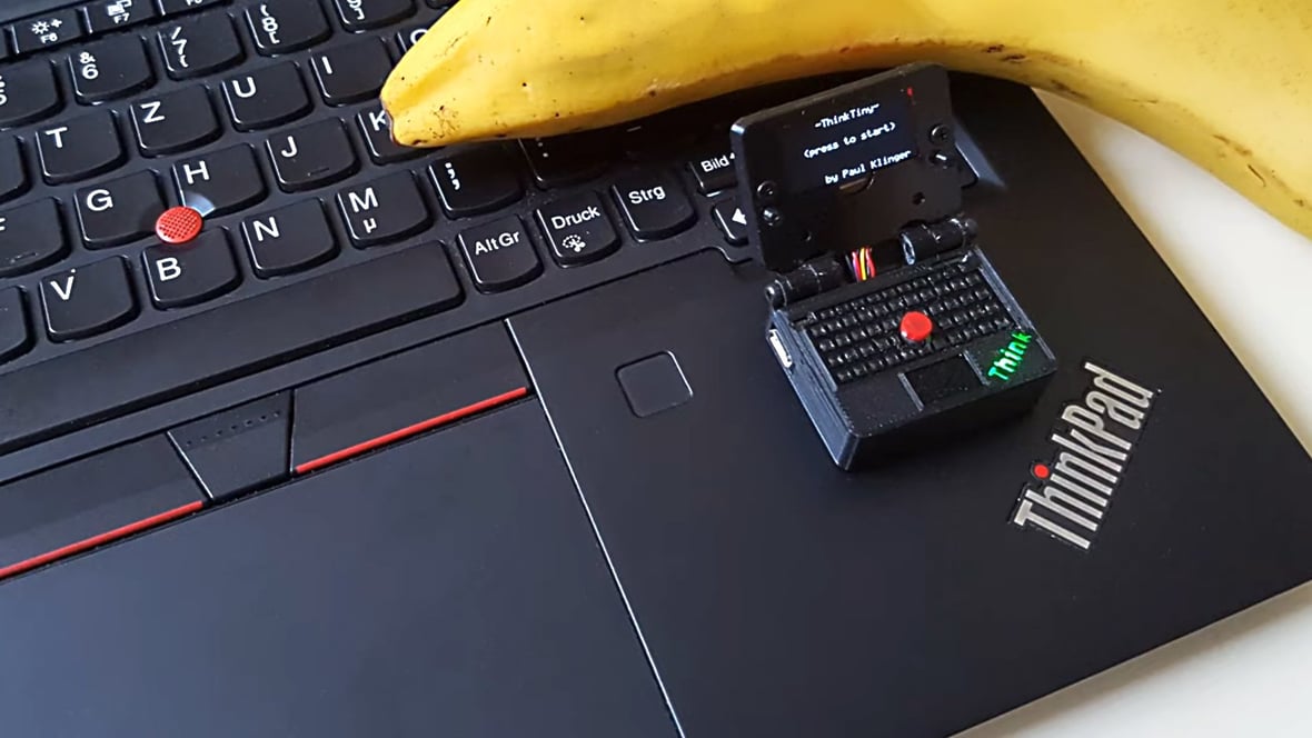 This Tiny ThinkPad-Inspired Laptop Plays Snake | All3DP