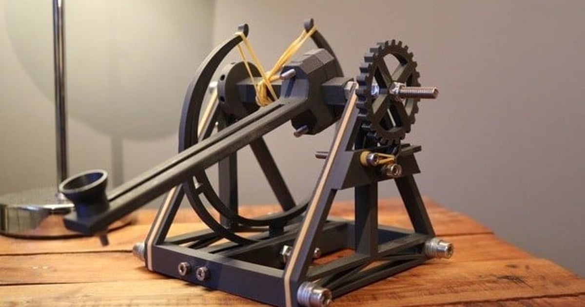 [Project] 3D Printed Mini Catapult Inspired by Leonardo da Vinci | All3DP
