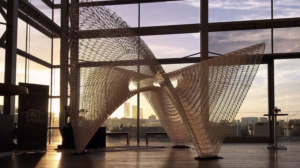 Artificially Intelligent 3D Printer Creates "Daedalus Pavilion" | All3DP