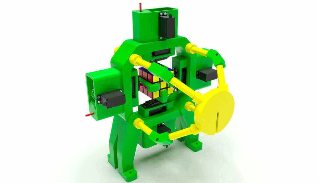 This 3D Printed Robot Solves Rubik’s Cube in no Time | All3DP