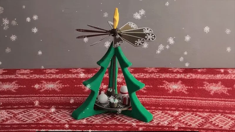All3DP Unwrapped 2024: Heat-Powered Rotating Christmas Tree | All3DP