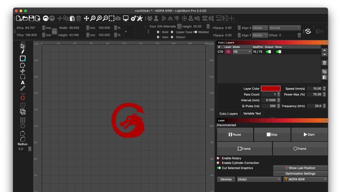 LightBurn Version 2.0 mit neuem Backend-Framework und experimentellen ...