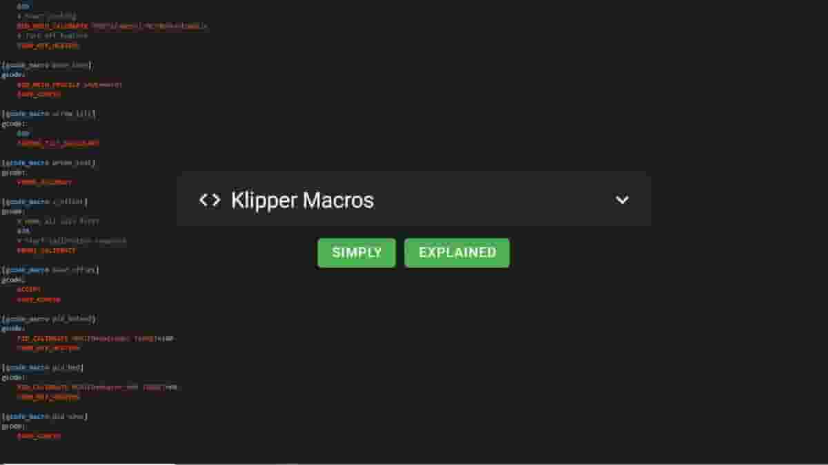 Klipper: Macros – Simply Explained | All3DP Klipper: Macros – Simply Explained | All3DP