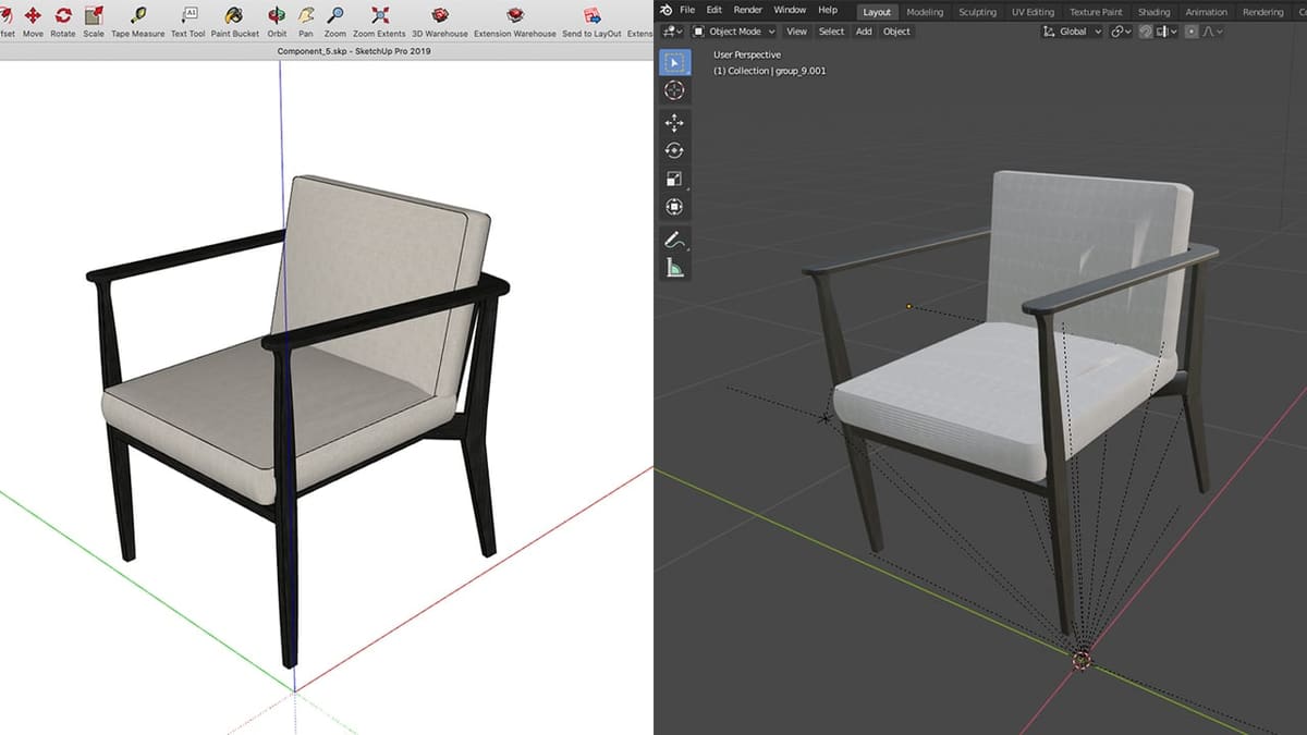 SketchUp to Blender: How to Import SKP Files in Blender | All3DP