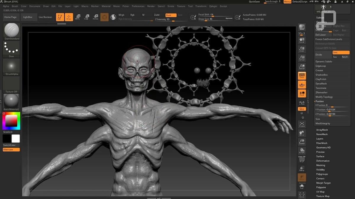 3d alpha zbrush