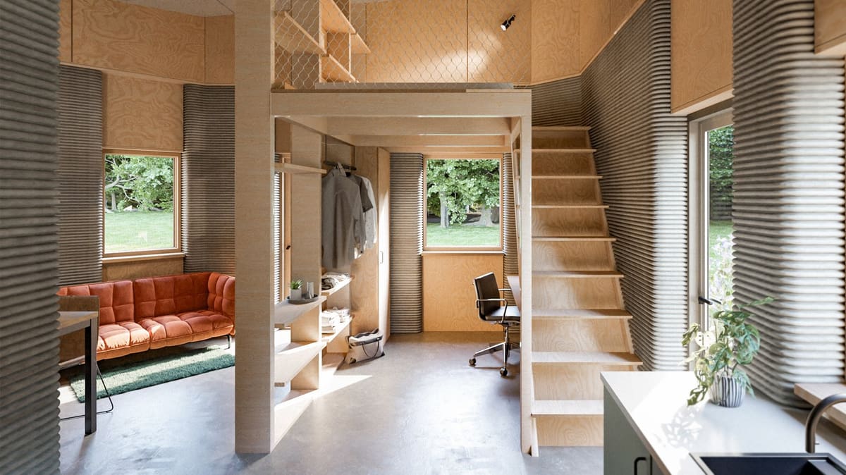 inside 3d printed house