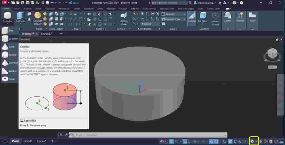 how to draw filled circle in autocad