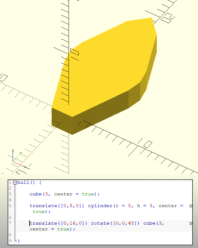 openscad for loop