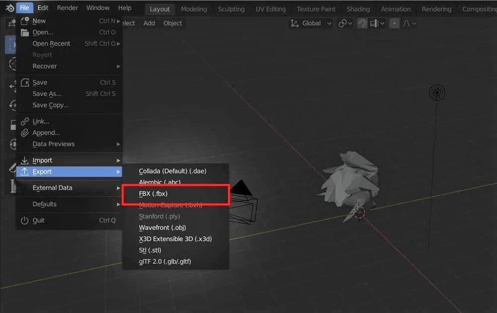 export formats blender