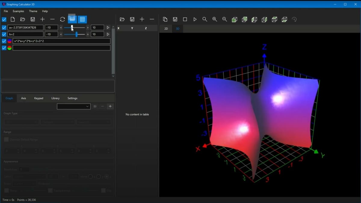 graphing calculator 3d