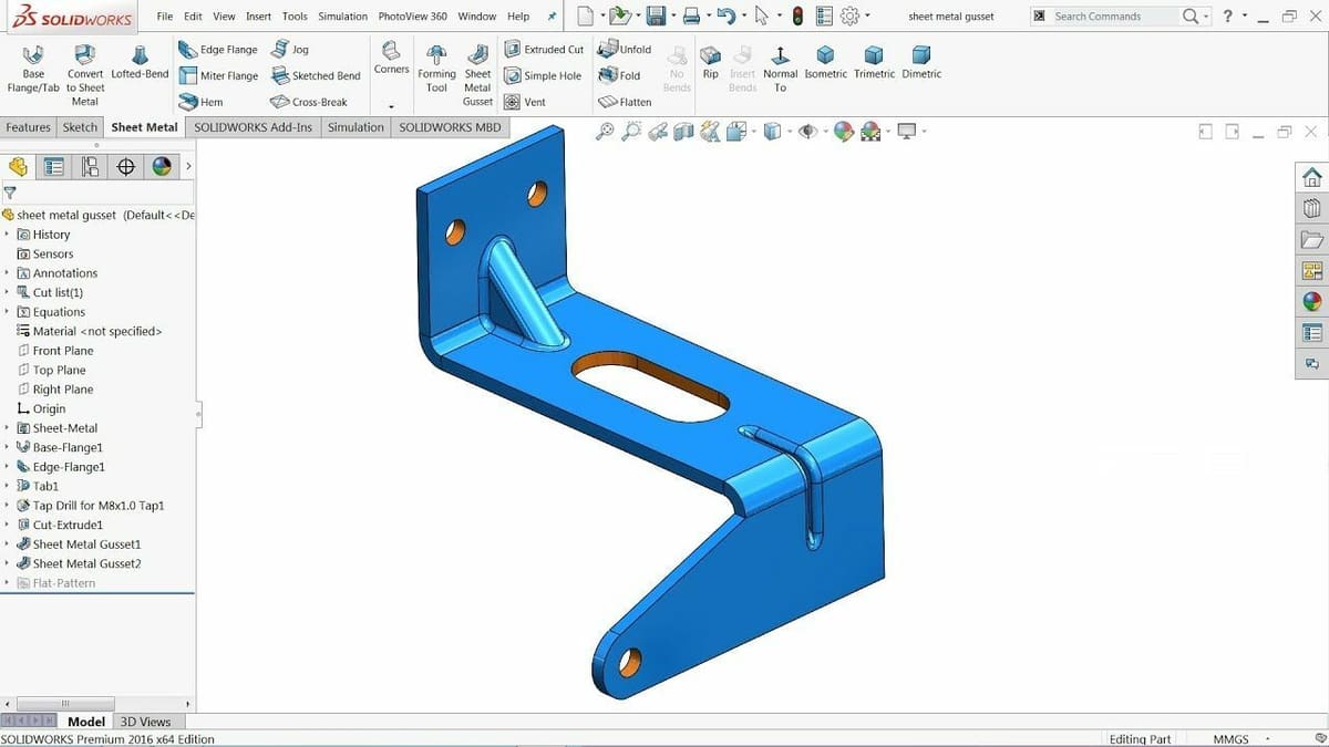sheet metal simulation solidworks