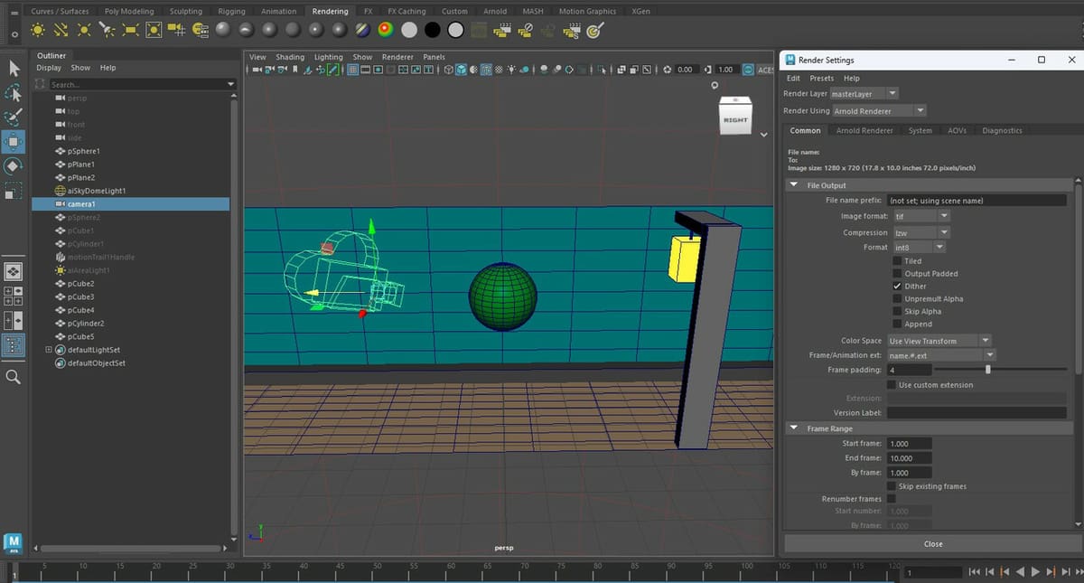 maya animation settings