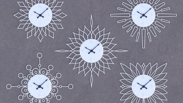 printed clock face