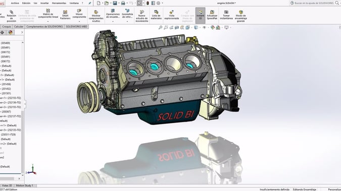 solidworks car engine