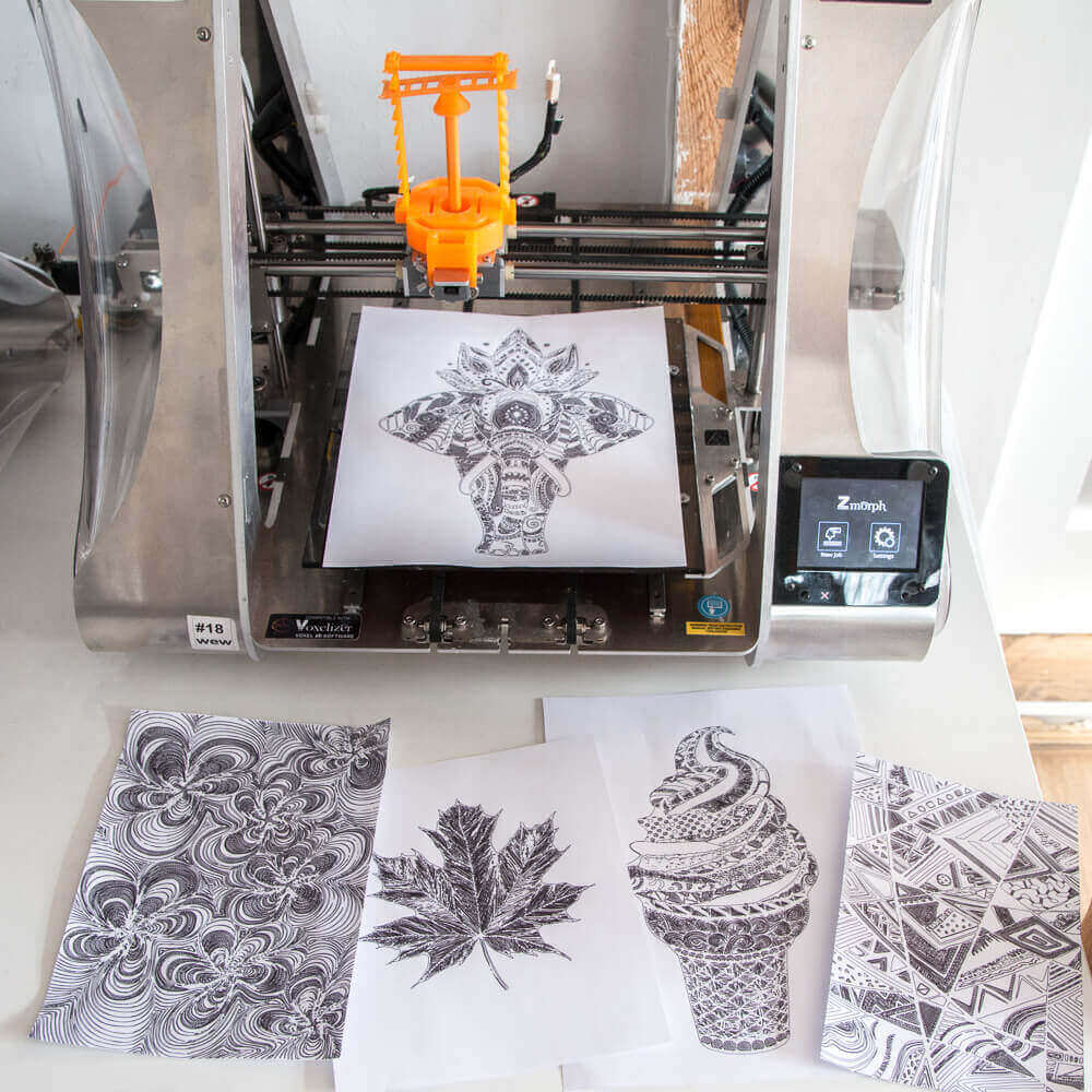 ZMorph 3D Printer Learns To Draw Jazzy Images with Free DIY Pen ...